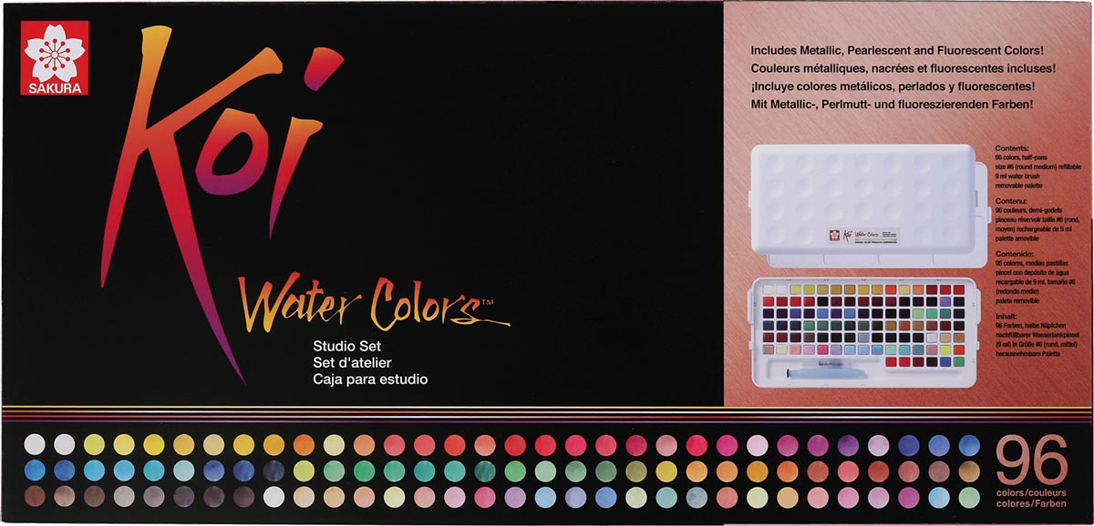 KOI WATER COLOR STUDIO SET 96 | Kwarto.be
